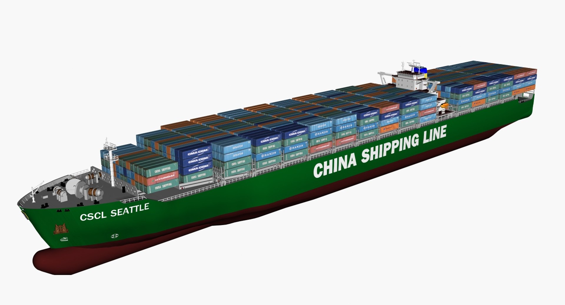 Container Vessel Shipping 3d Max