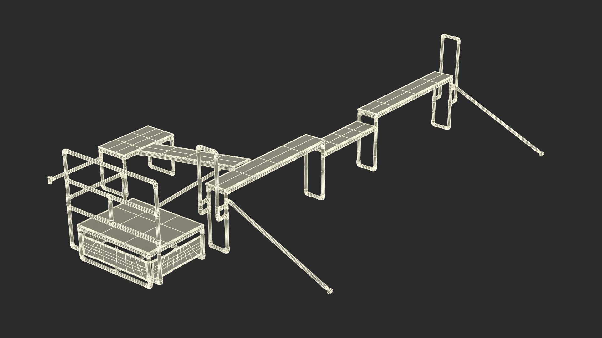 Linear Parkour Course With Platforms 3D Model - TurboSquid 2370110