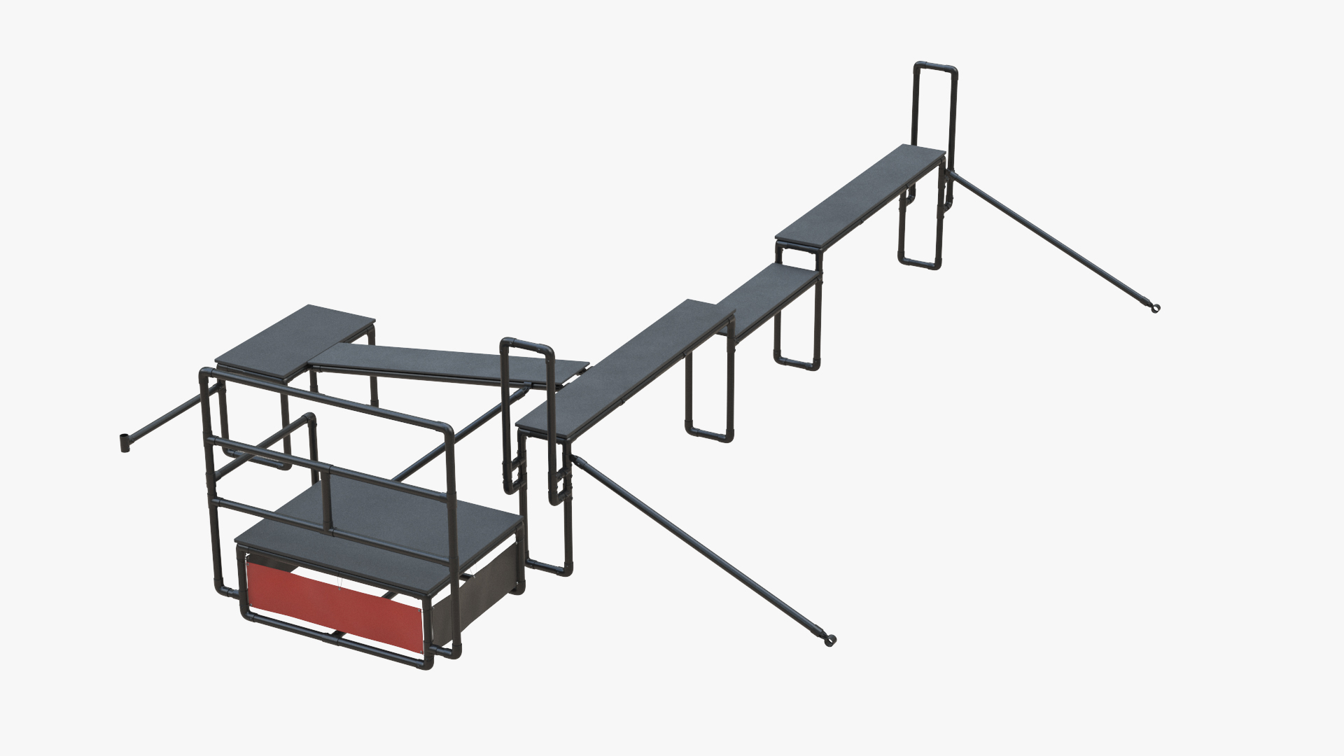 Linear Parkour Course With Platforms 3D Model - TurboSquid 2370110