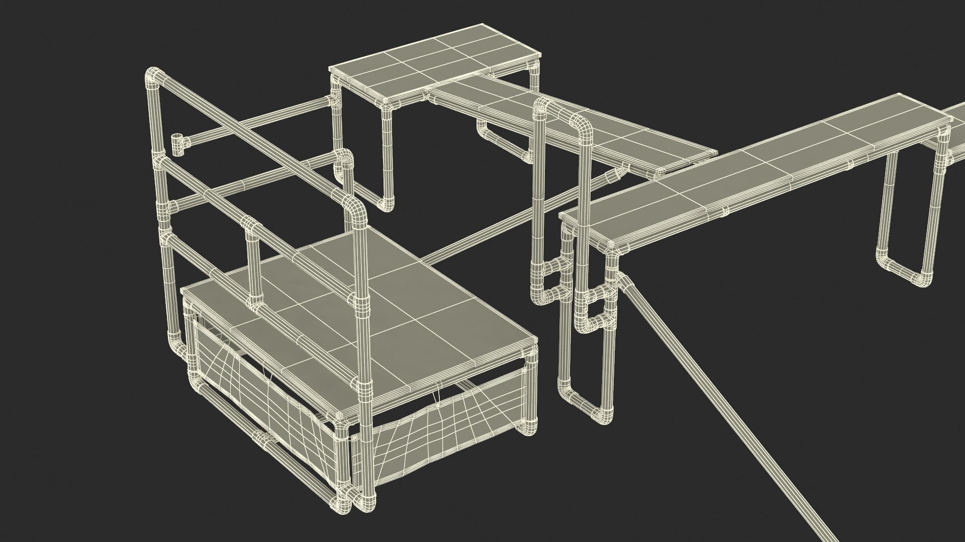 Linear Parkour Course With Platforms 3D Model - TurboSquid 2370110