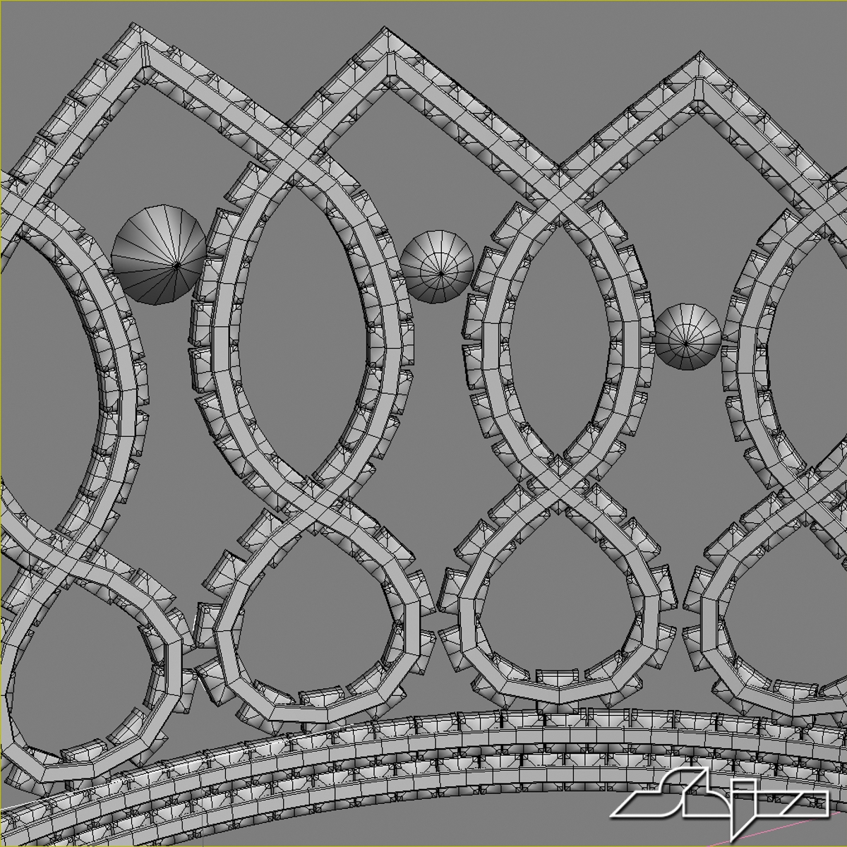 3d model crown princess
