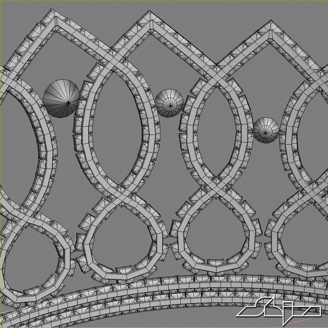 3d model crown princess