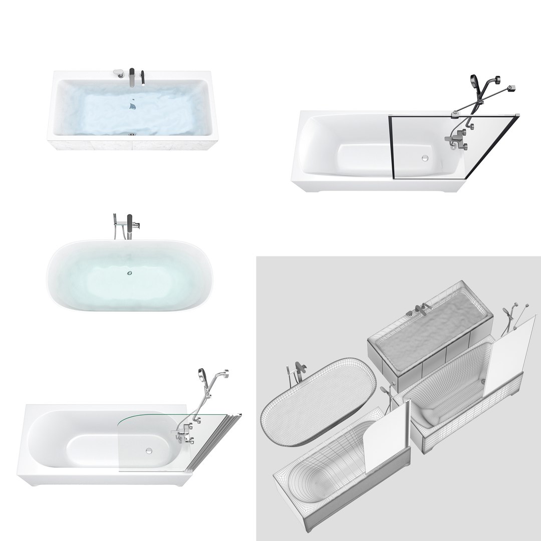 3D Set Baths Villeroy Boch - TurboSquid 1441582