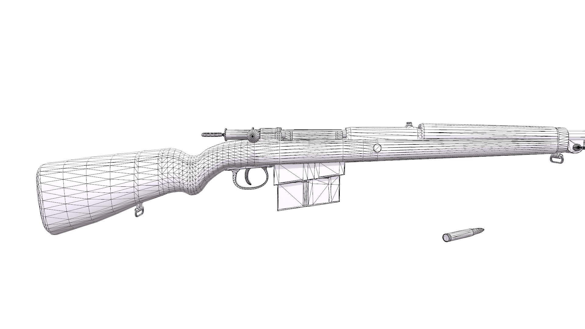 3D Wz 35 Anti-tank Rifle 1939 Low-poly PBR - TurboSquid 2000556