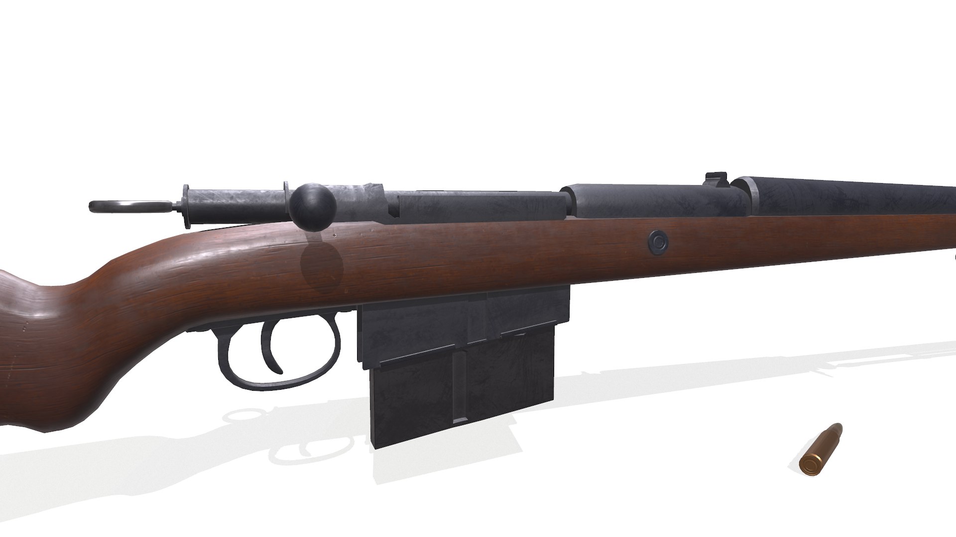 3D Wz 35 Anti-tank Rifle 1939 Low-poly PBR - TurboSquid 2000556