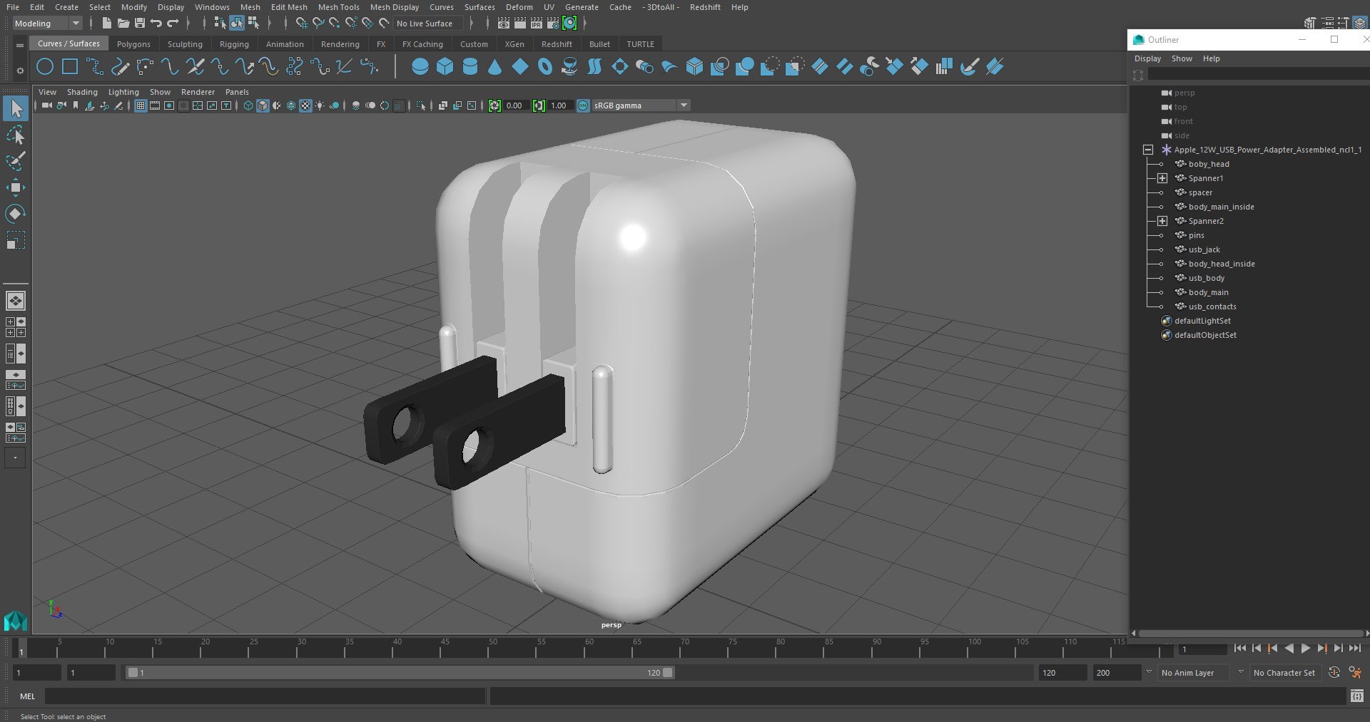 3D Apple 12W USB Power Adapter Assembled - TurboSquid 2143077