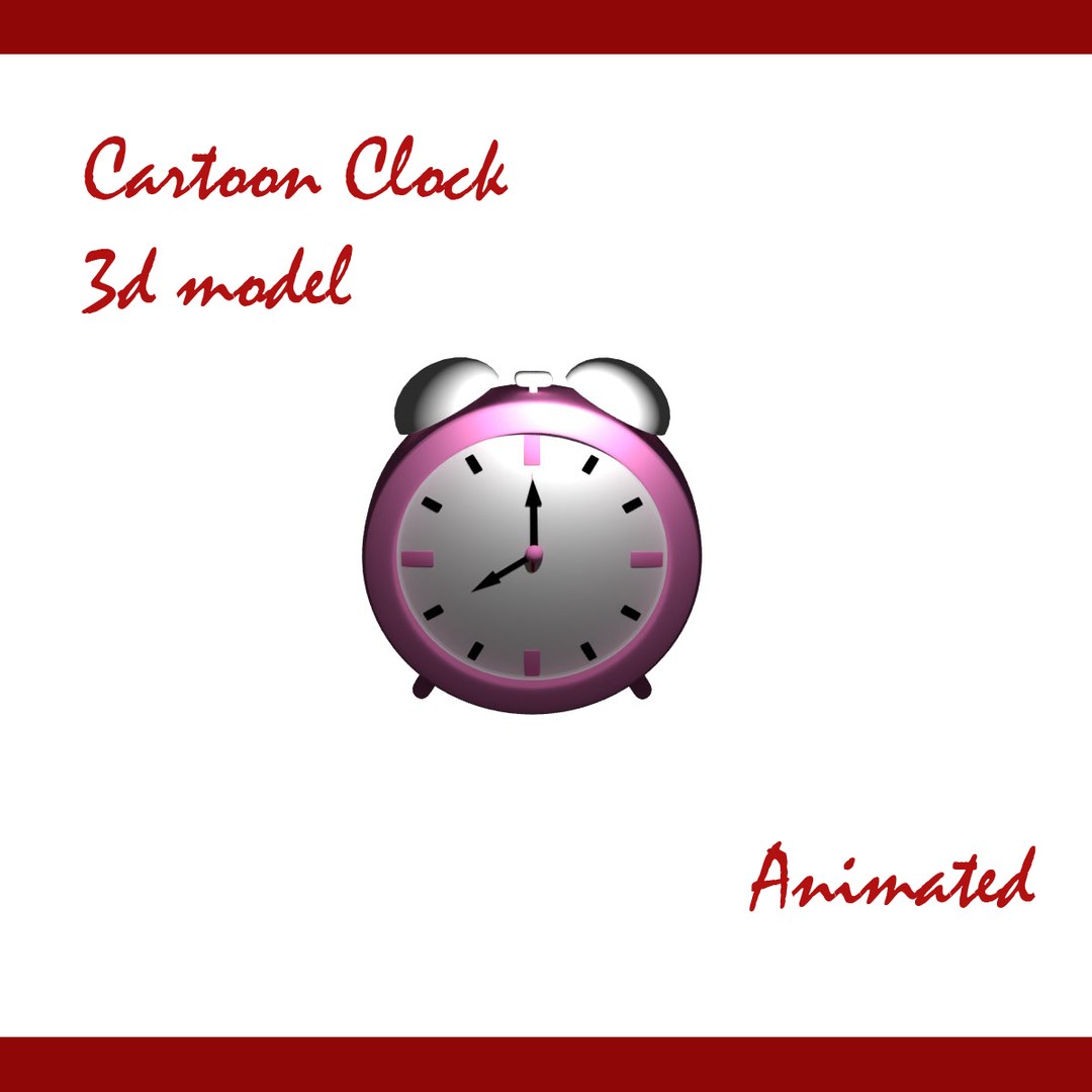 3D Animated Cartoon Clock - TurboSquid 1959894