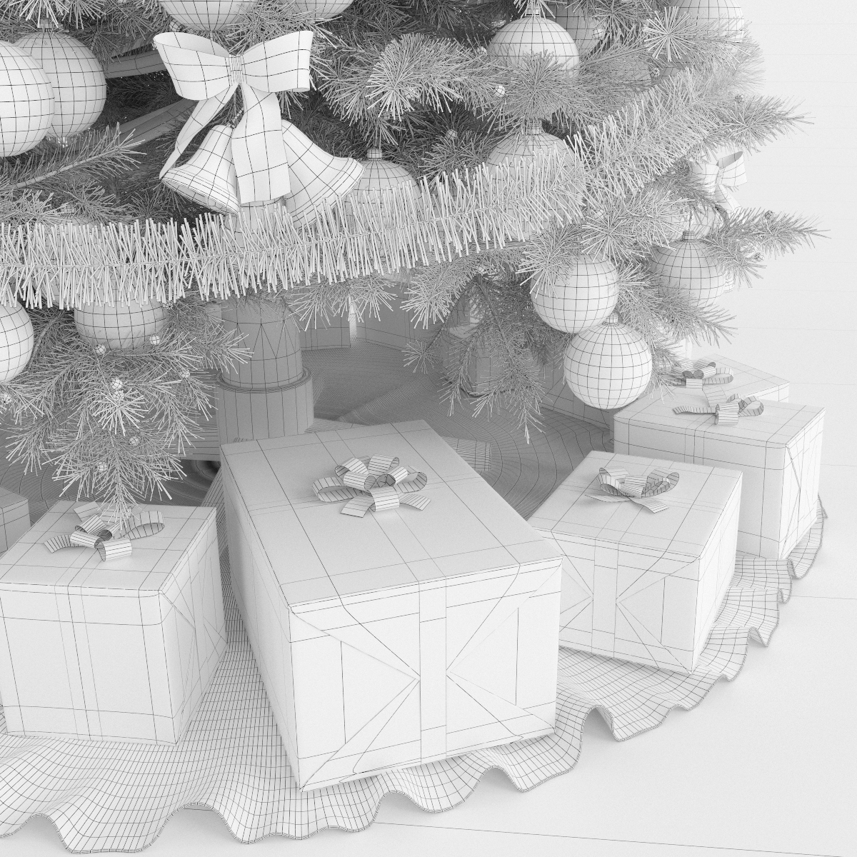christmas tree 3d obj