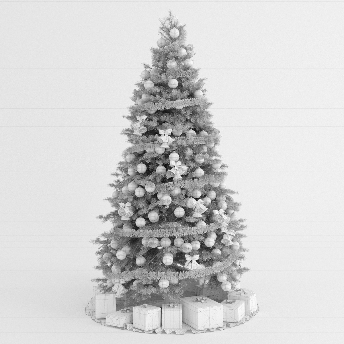 christmas tree 3d obj