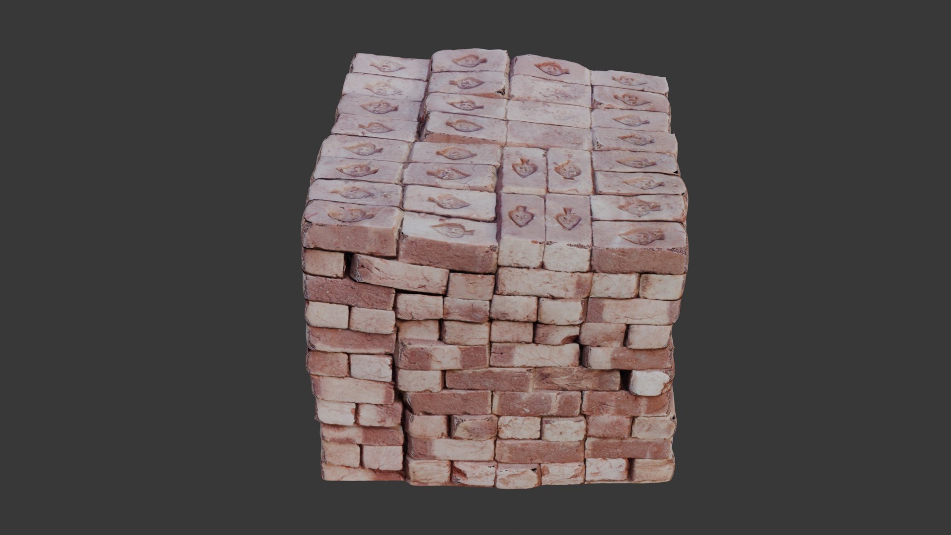 3D 3D Scanned Old Brick Stack - TurboSquid 2396162