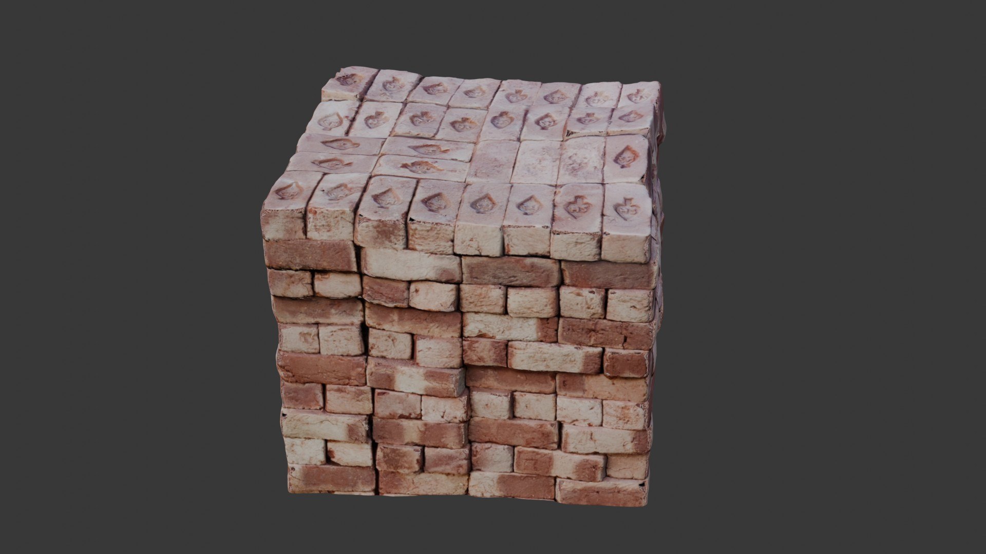 3D 3D Scanned Old Brick Stack - TurboSquid 2396162