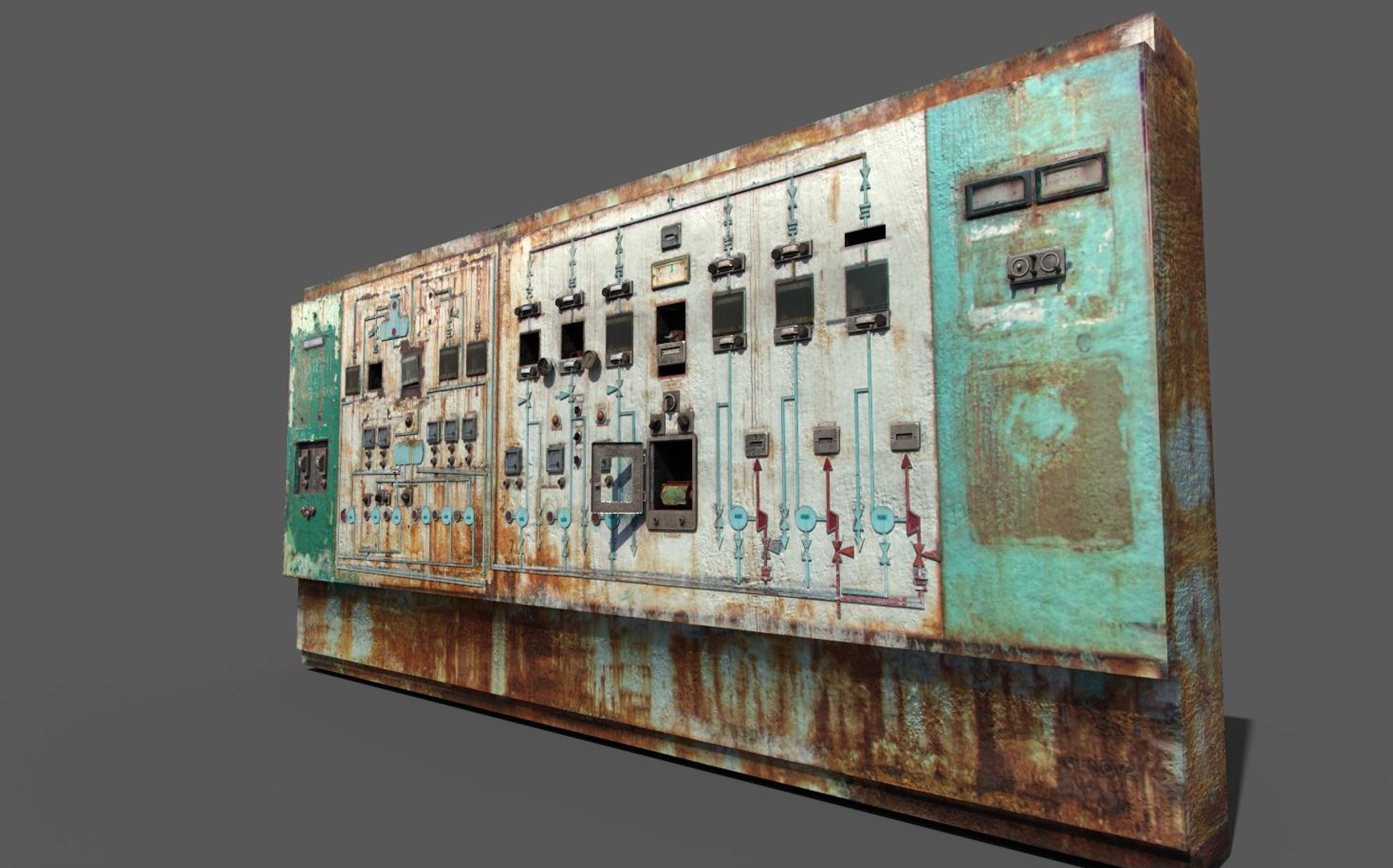 Old Control Panel 3D - TurboSquid 1902779