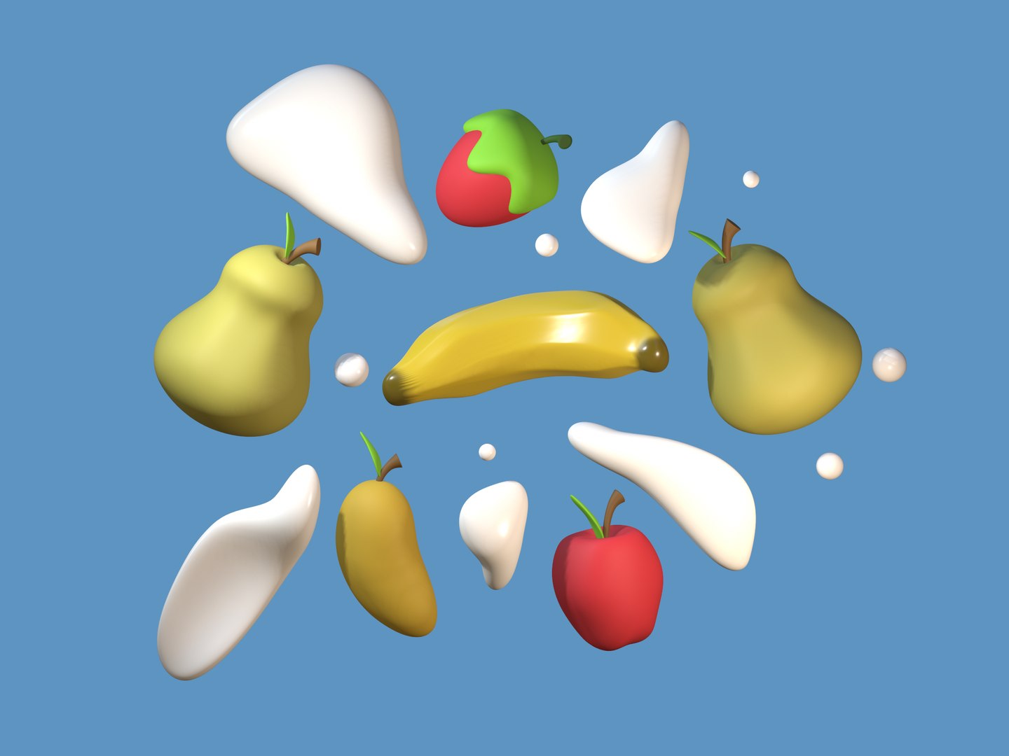 modelo 3d fruits bundle set - TurboSquid 1995379