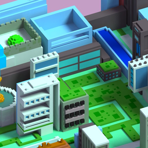 modelo 3d Ciudad moderna Low poly - TurboSquid 1584393