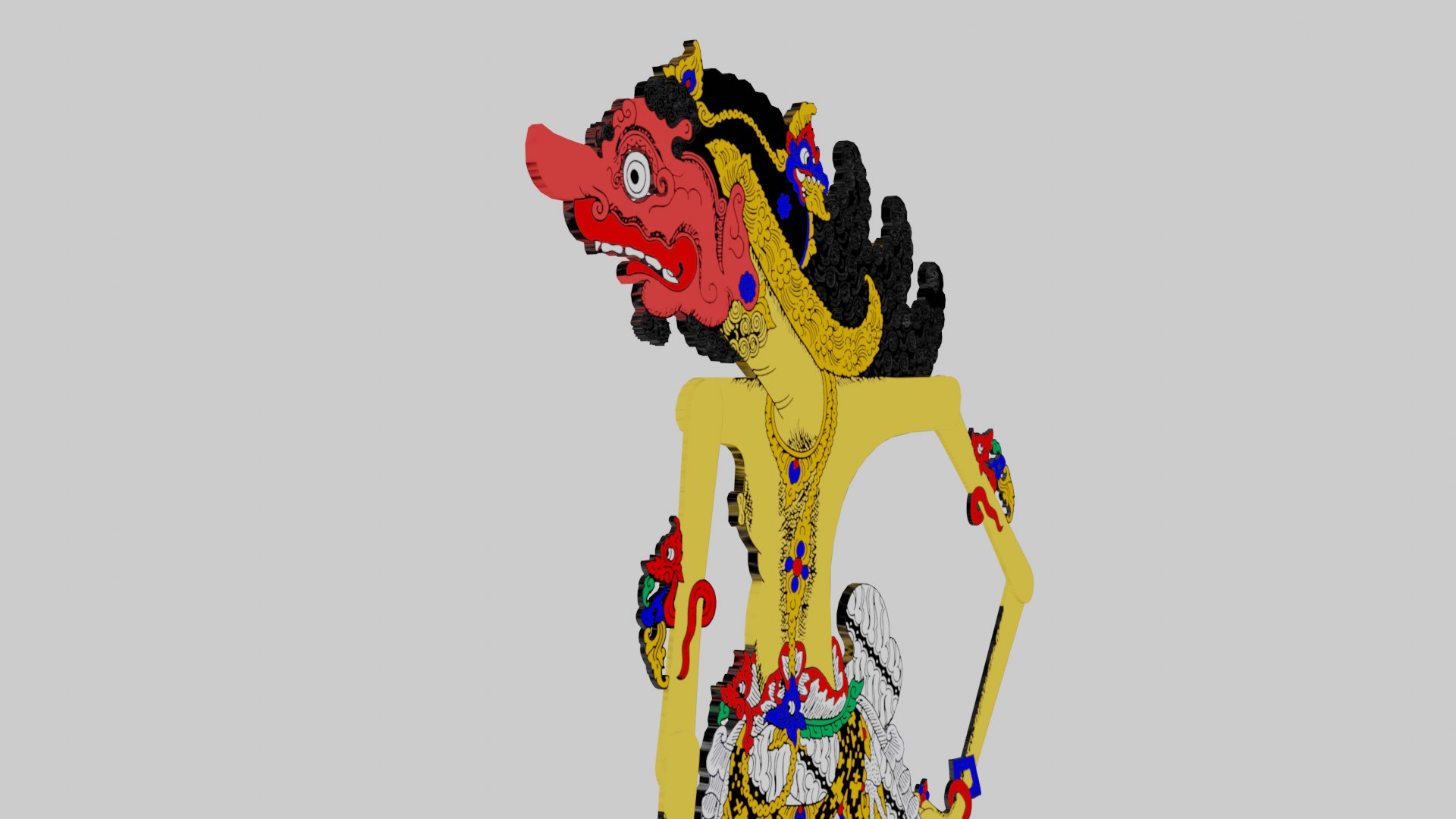 3D Model Wayang Kulit Burisrawa - TurboSquid 2268473