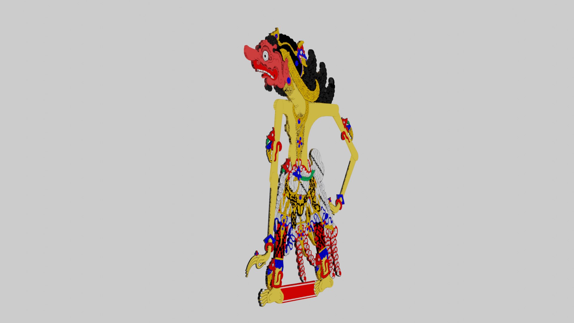 3D Model Wayang Kulit Burisrawa - TurboSquid 2268473