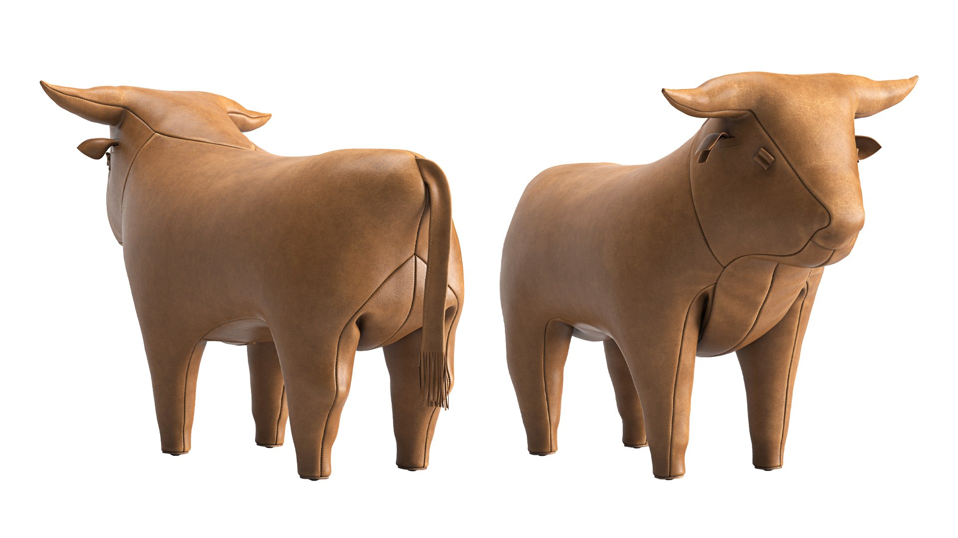 Bull Footstool 3D Model - TurboSquid 2369719