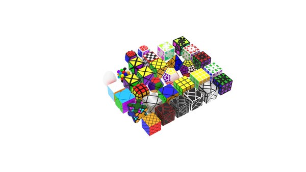 3D Mini Rubiks Cubes Set - TurboSquid 1789549