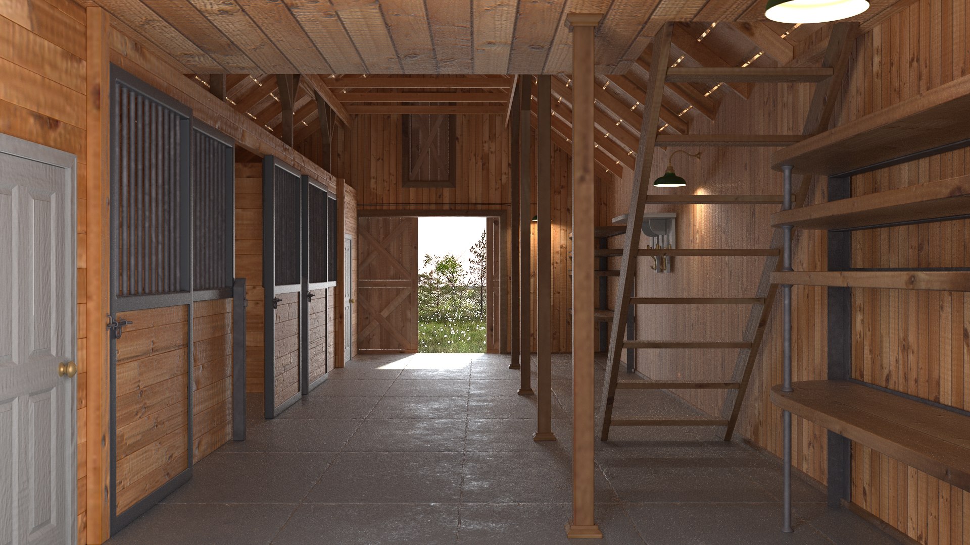 Rustic Wooden Barn 3D Model - TurboSquid 1635722