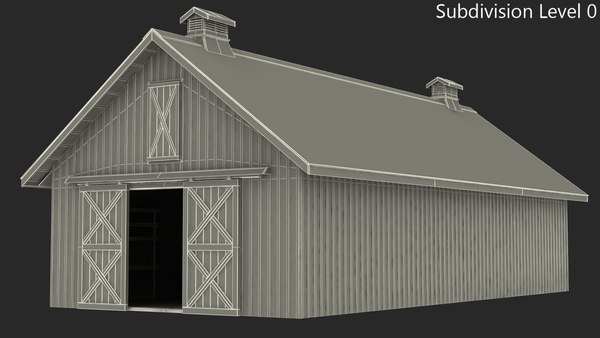Rustic wooden barn 3D model - TurboSquid 1635722
