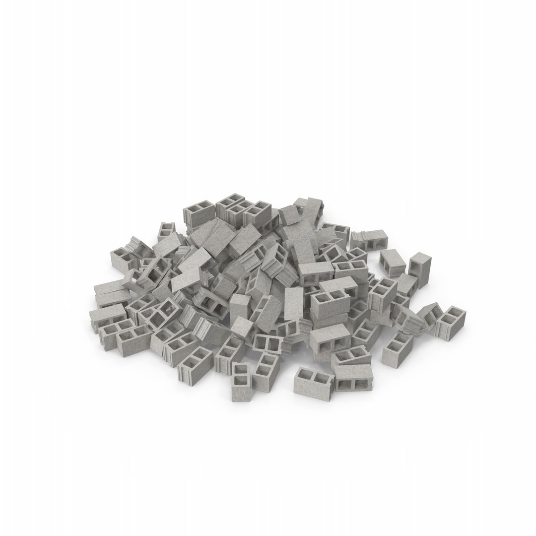 Pile Of Cinder Blocks 3D - TurboSquid 2138942