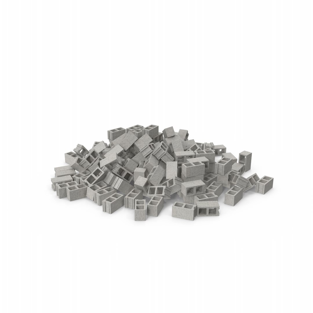 Pile Of Cinder Blocks 3D - TurboSquid 2138942