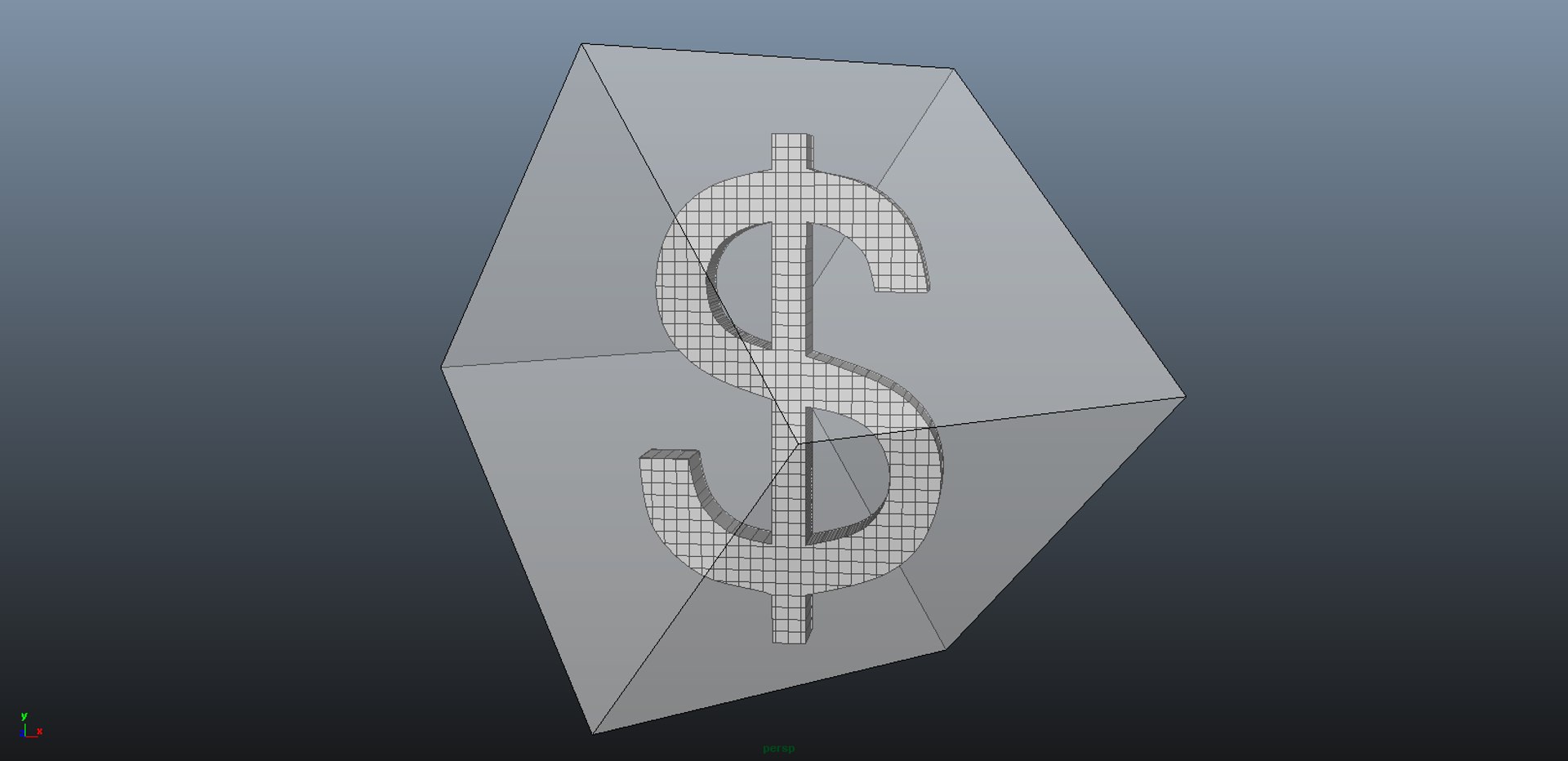 Currency Dollar Symbol 3d Model