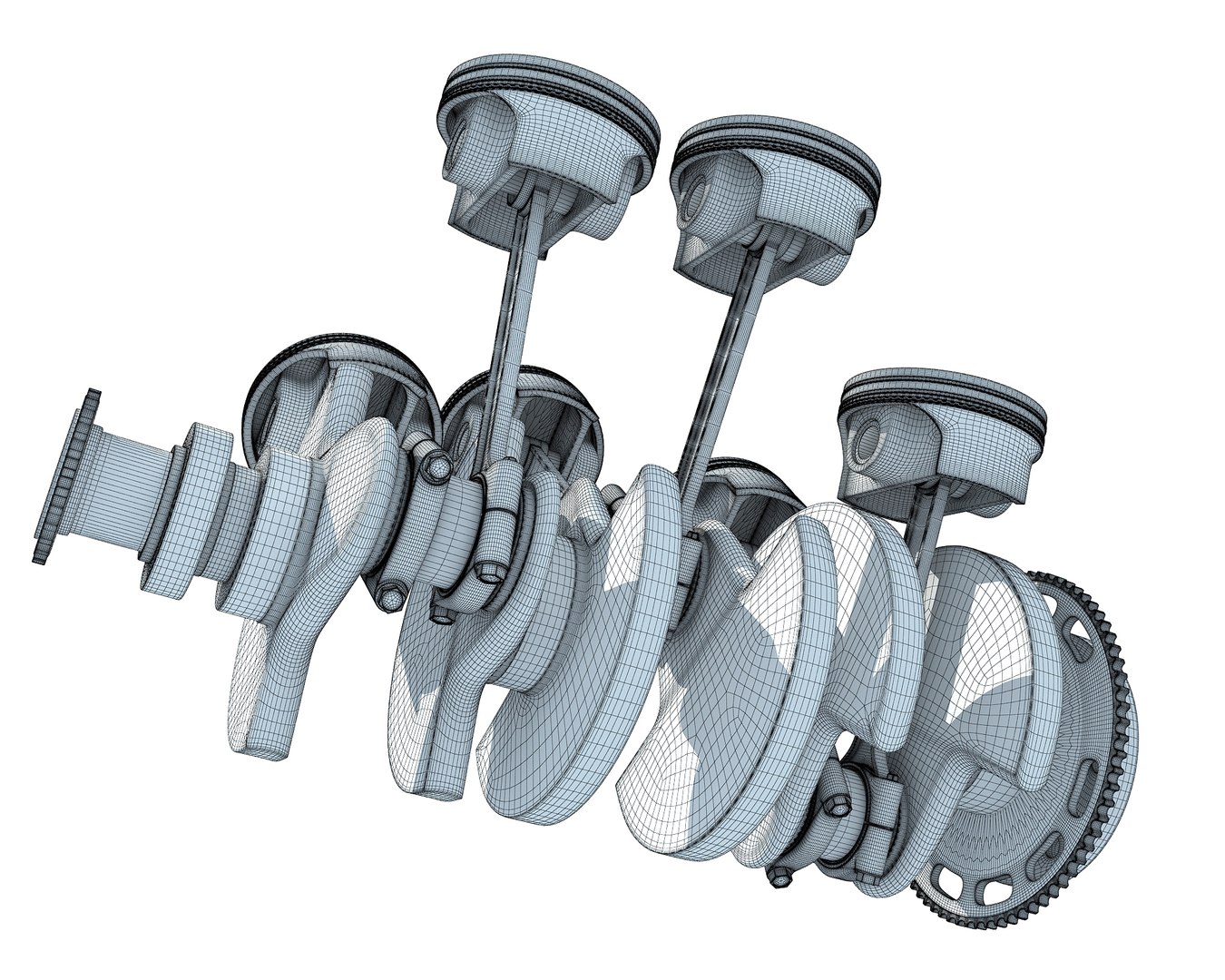 3D Model V6 Engine Cylinders - TurboSquid 1391668