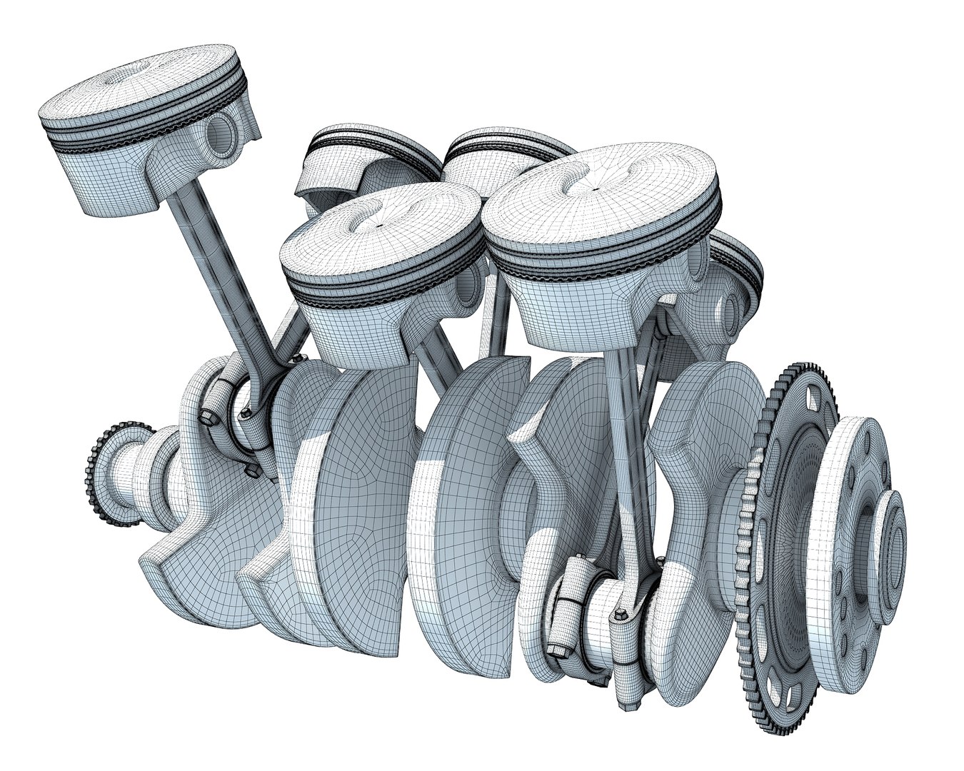 3D Model V6 Engine Cylinders - TurboSquid 1391668