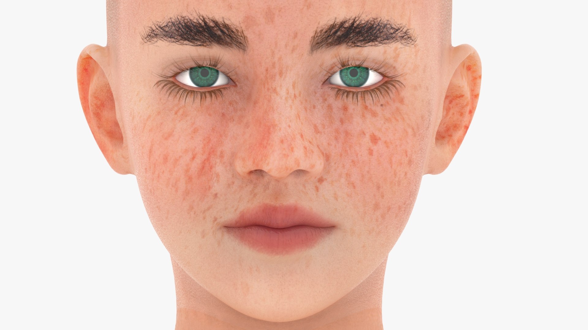 Realistic Freckle Woman 3D Model - TurboSquid 1862312