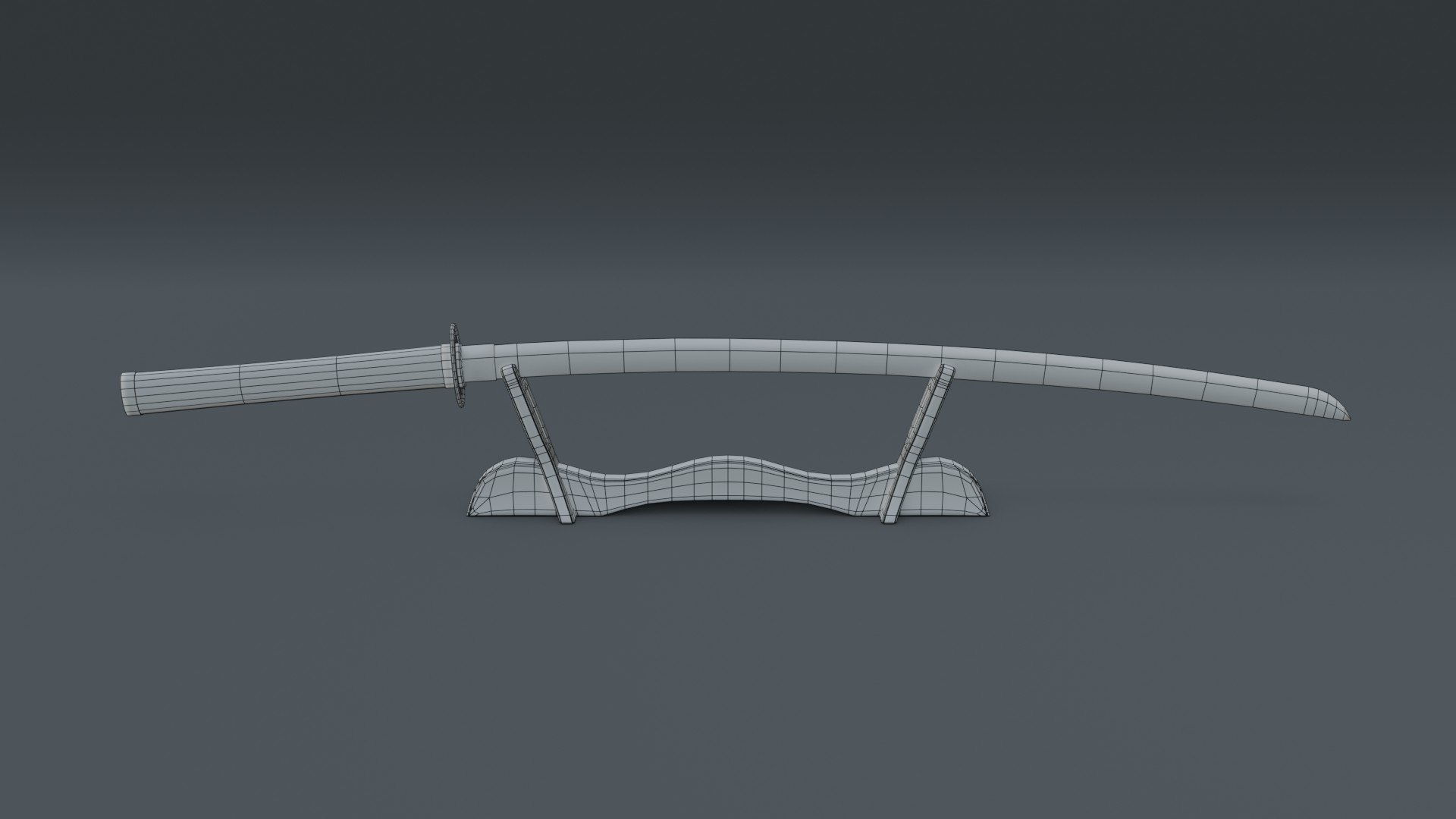 Katana With Rack 3D Model - TurboSquid 2191234