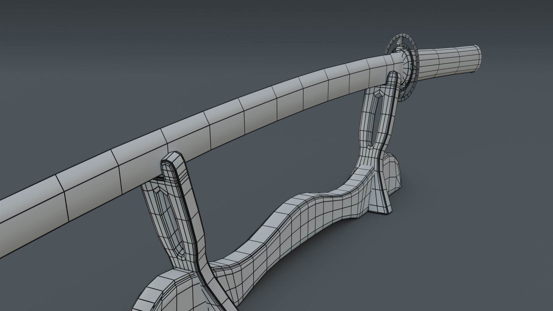 Katana With Rack 3D Model - TurboSquid 2191234