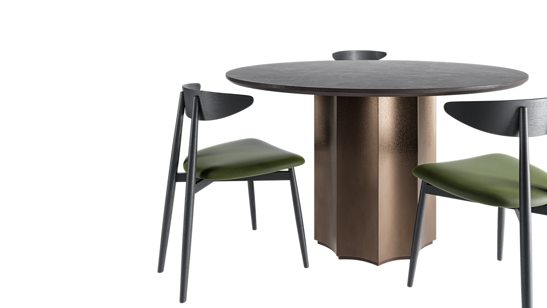 3D Model Lunar Round Table And Desiree Divani Chair - TurboSquid 2164864