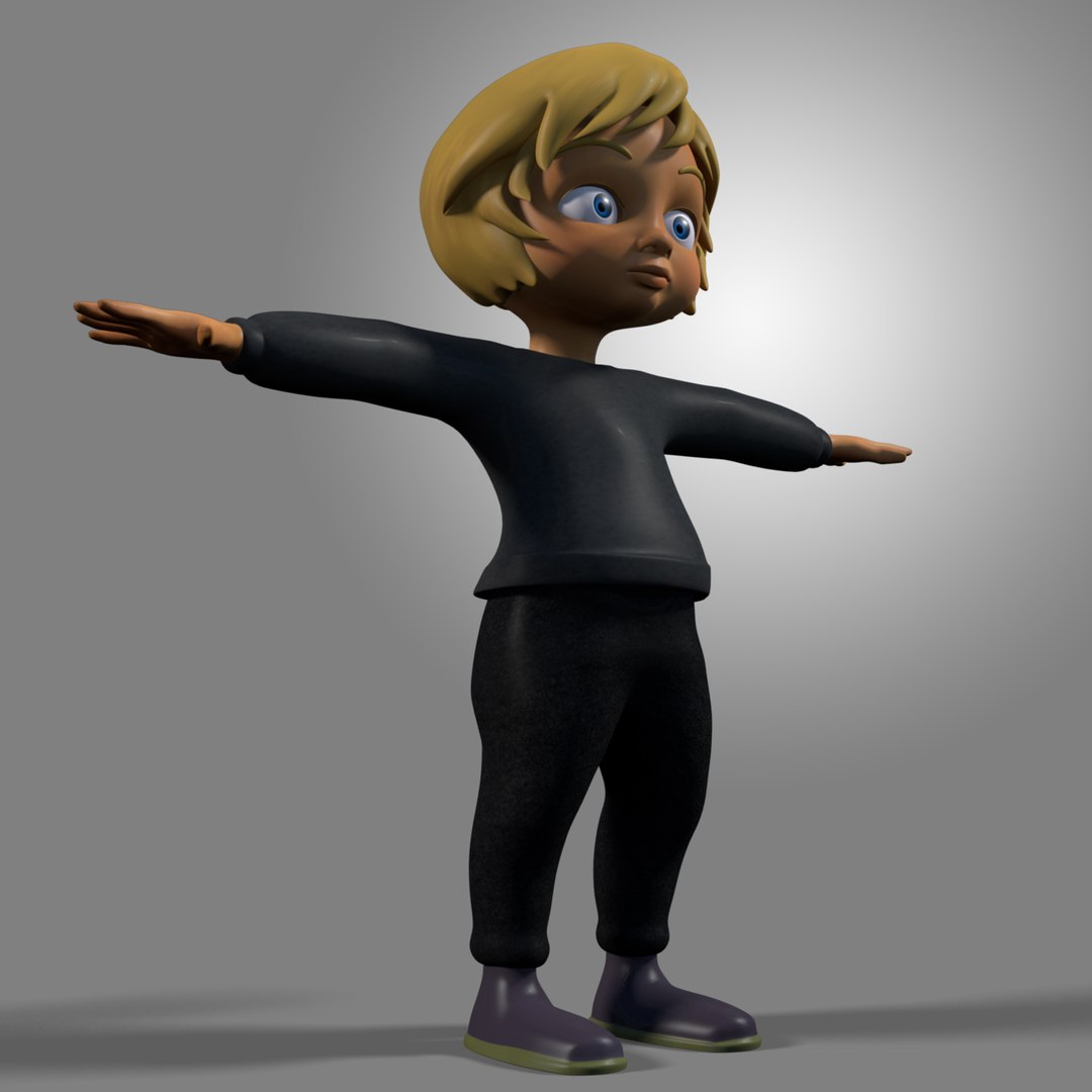 3ds Max Cartoon Baby Girl Character