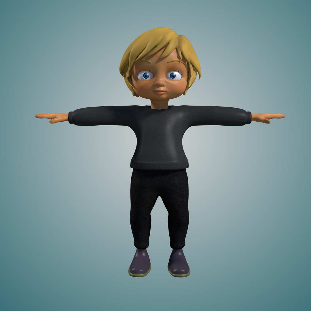 3ds Max Cartoon Baby Girl Character