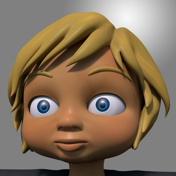 3ds max cartoon baby girl character