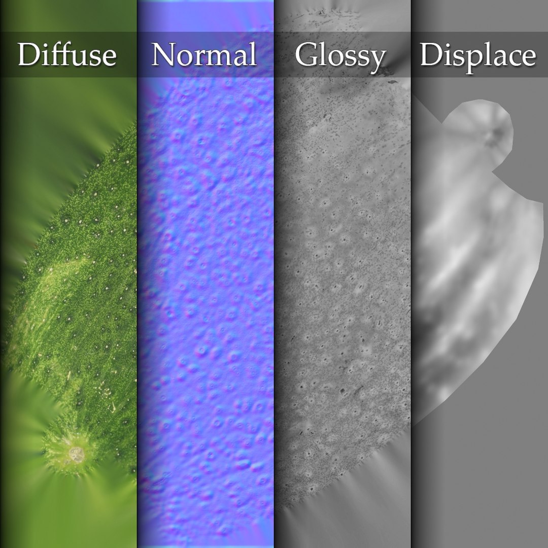 3D cucumber 3 - TurboSquid 1297919