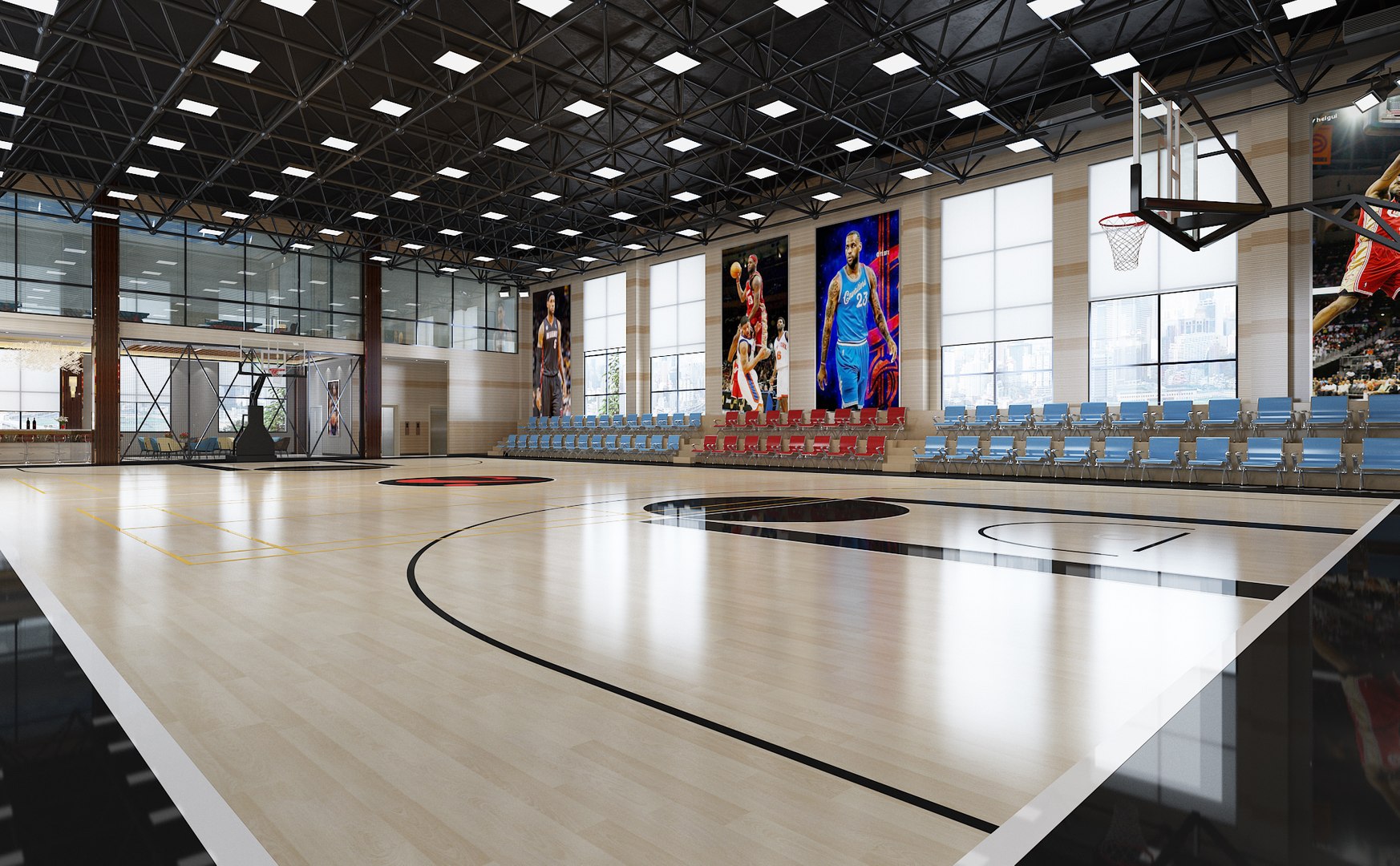 3D Basketball Gym 2 Model - TurboSquid 2302777