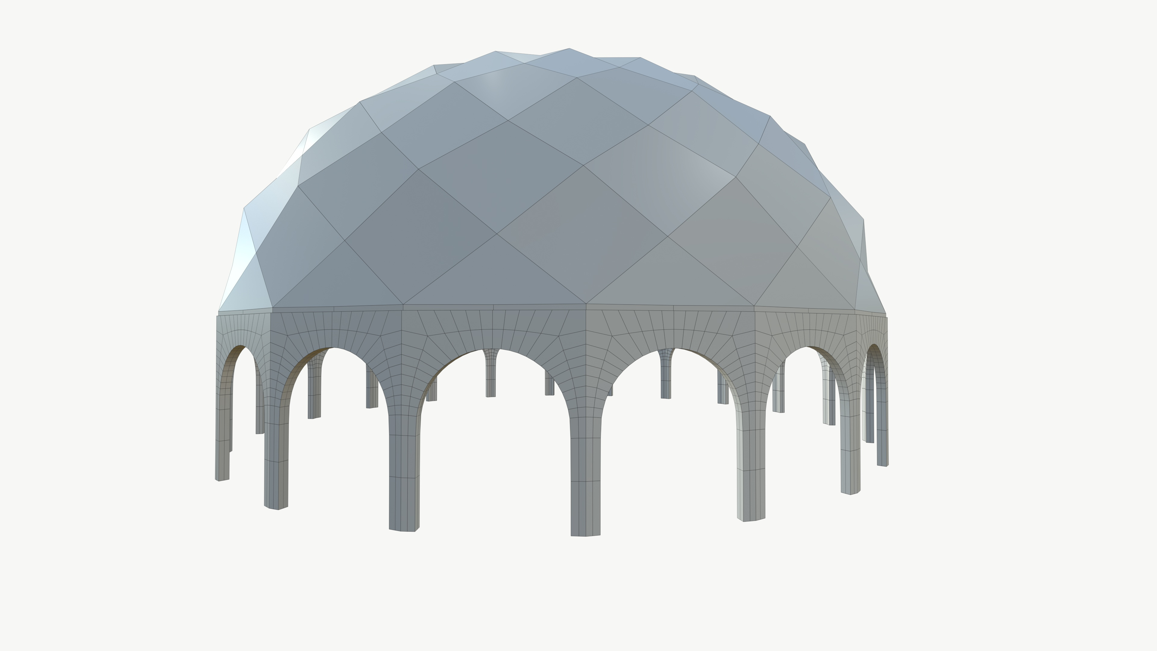 modelo 3d Estructura De Edificio Cúpula Futurista - TurboSquid 2099823