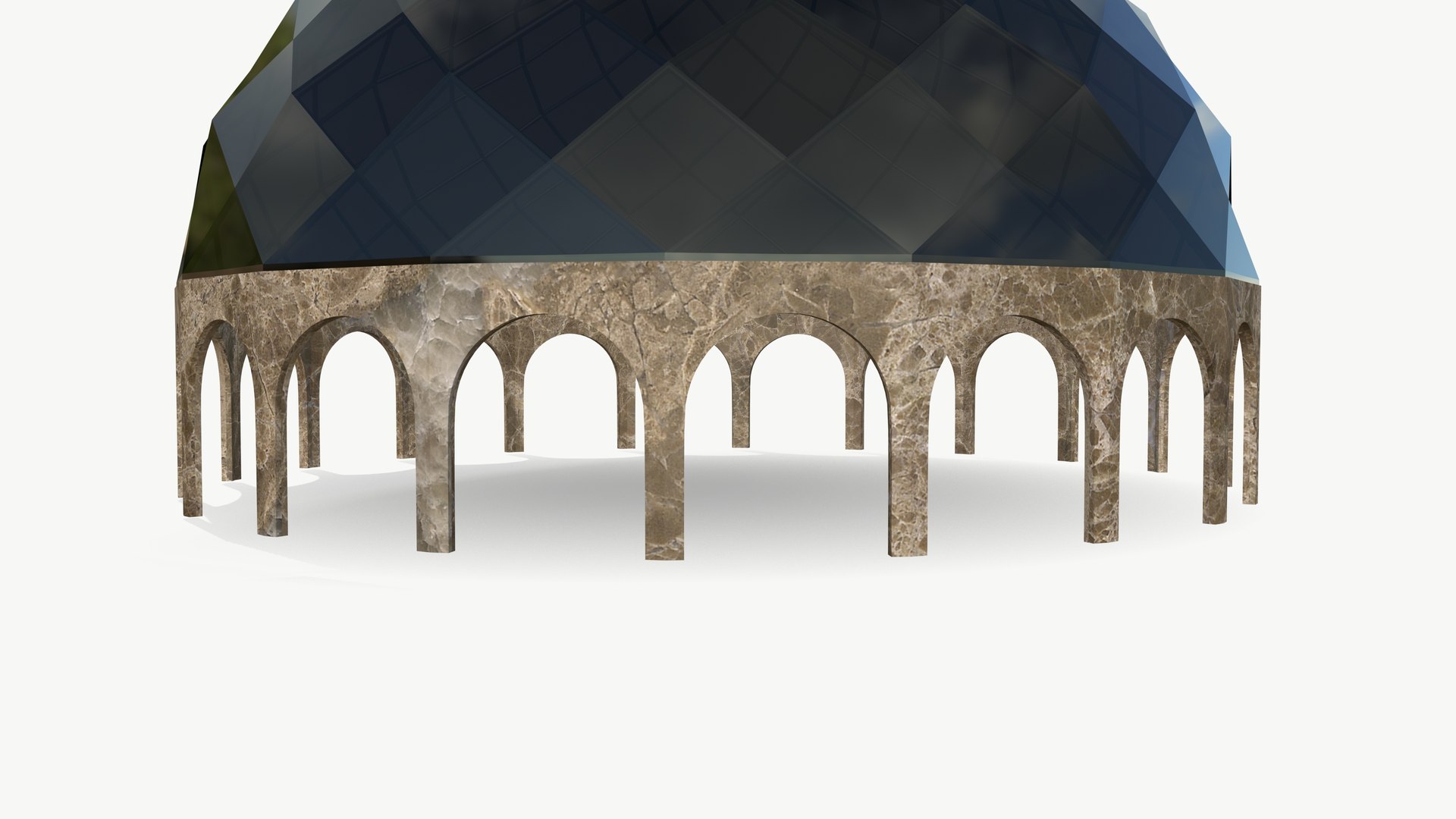 3D Building Structure Futuristic Dome Model - TurboSquid 2099823