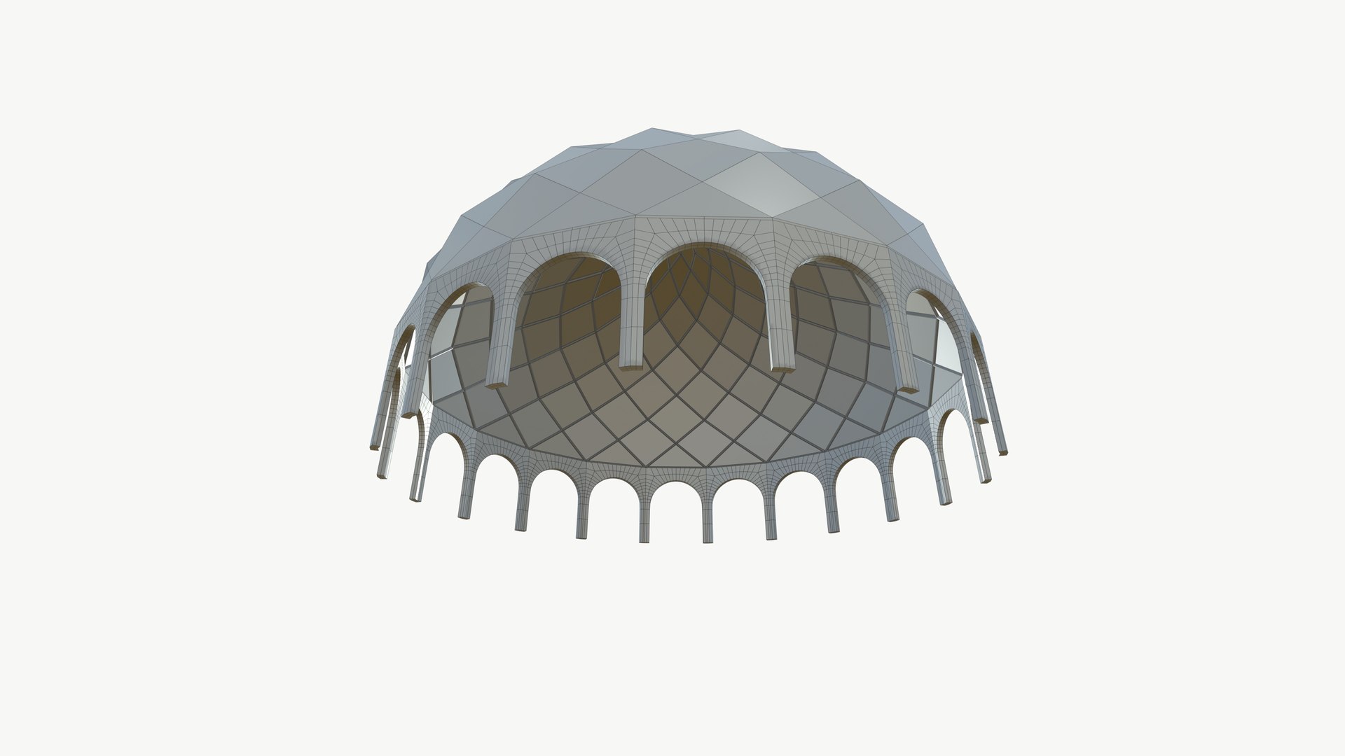3D Building Structure Futuristic Dome Model - TurboSquid 2099823