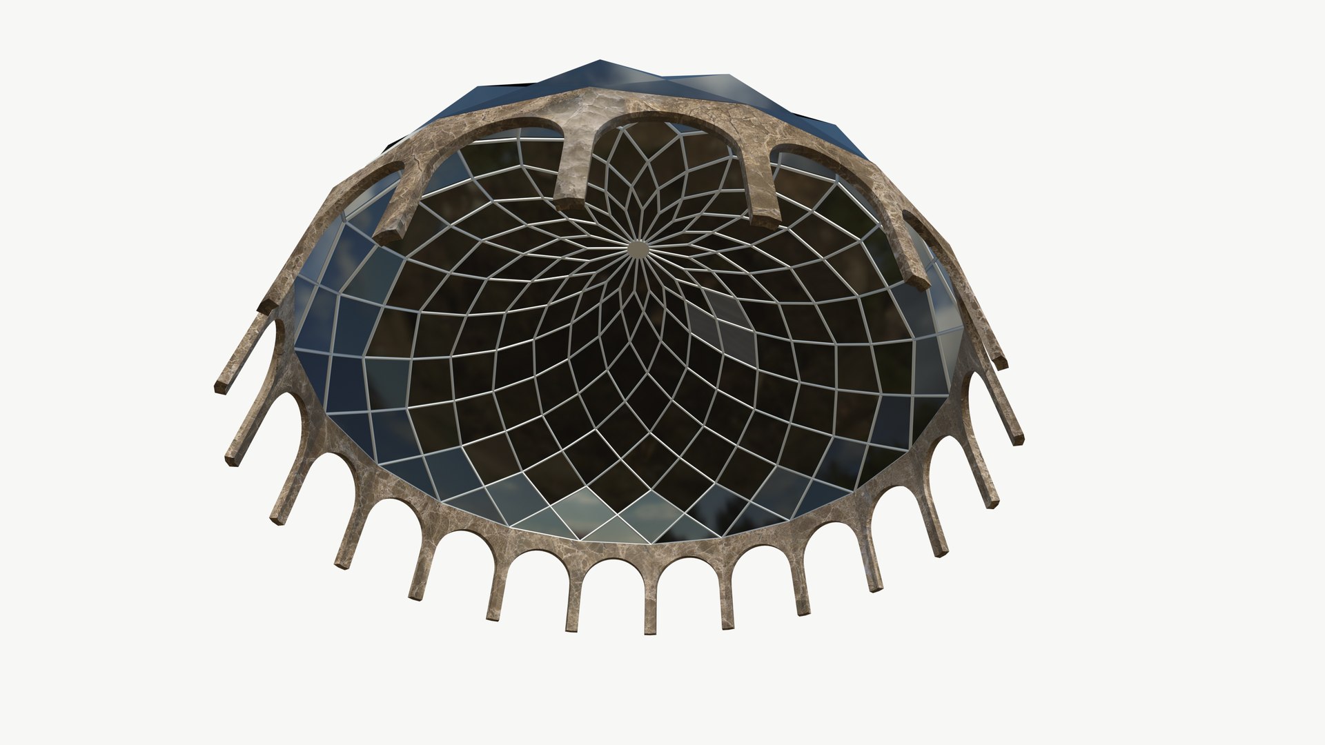 3D Building Structure Futuristic Dome Model - TurboSquid 2099823