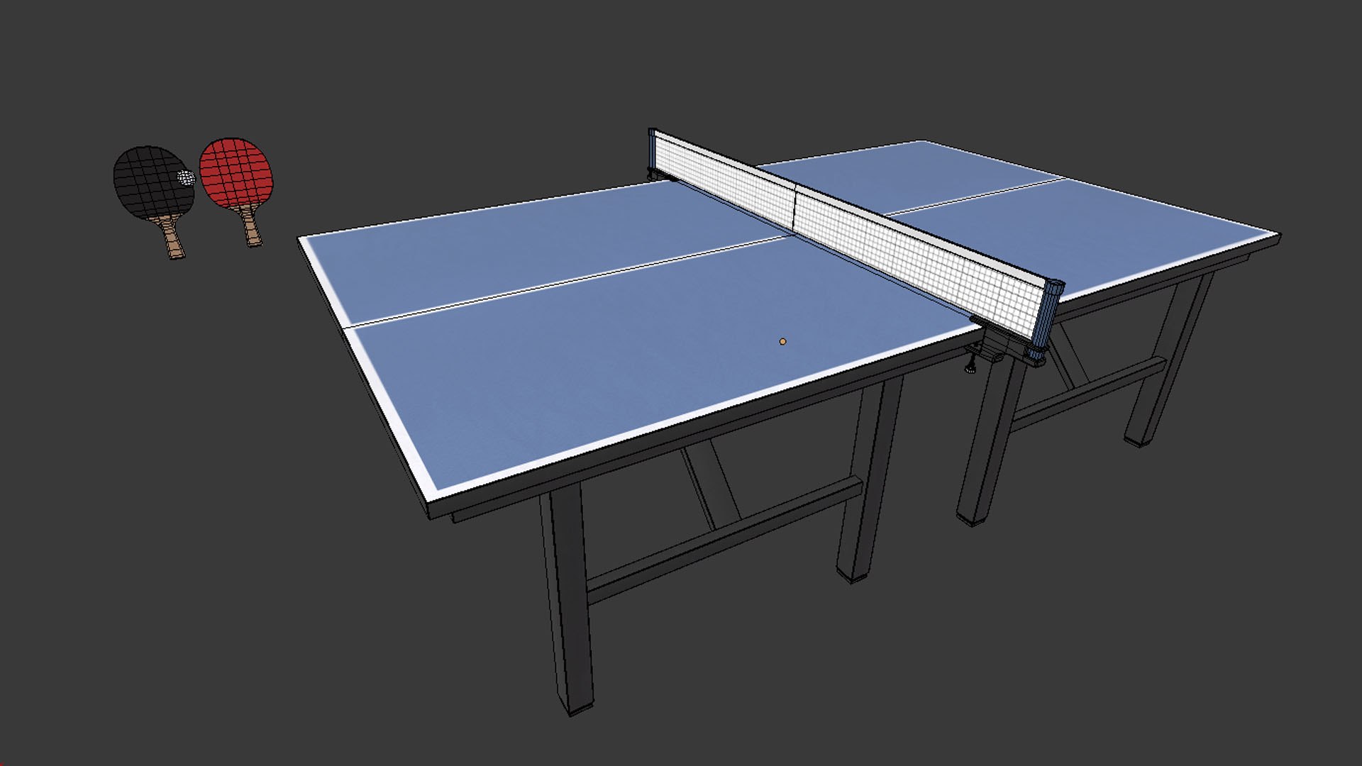 Table Tennis Set 3d Obj
