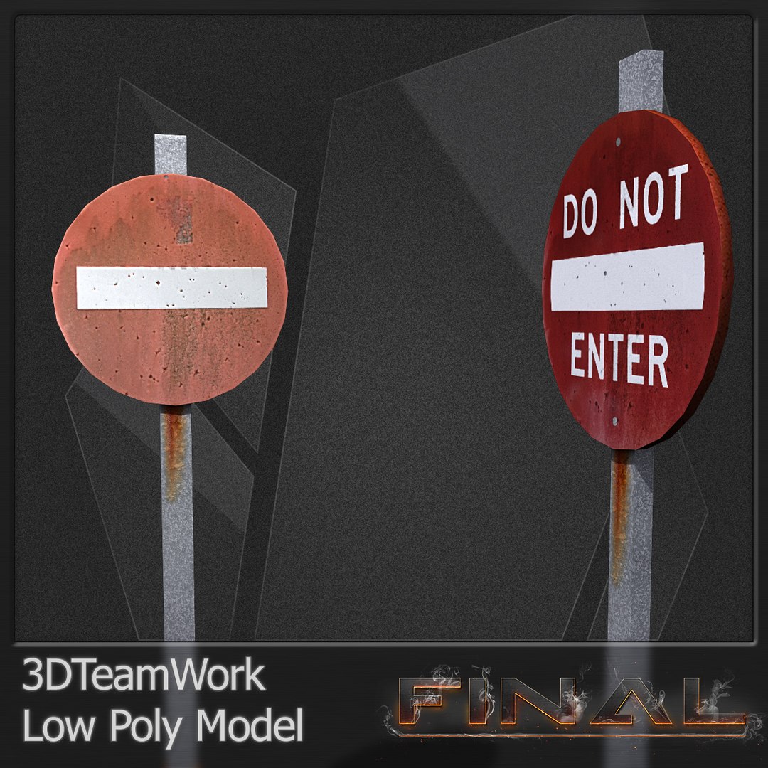 3d Model Final Road Signs Set