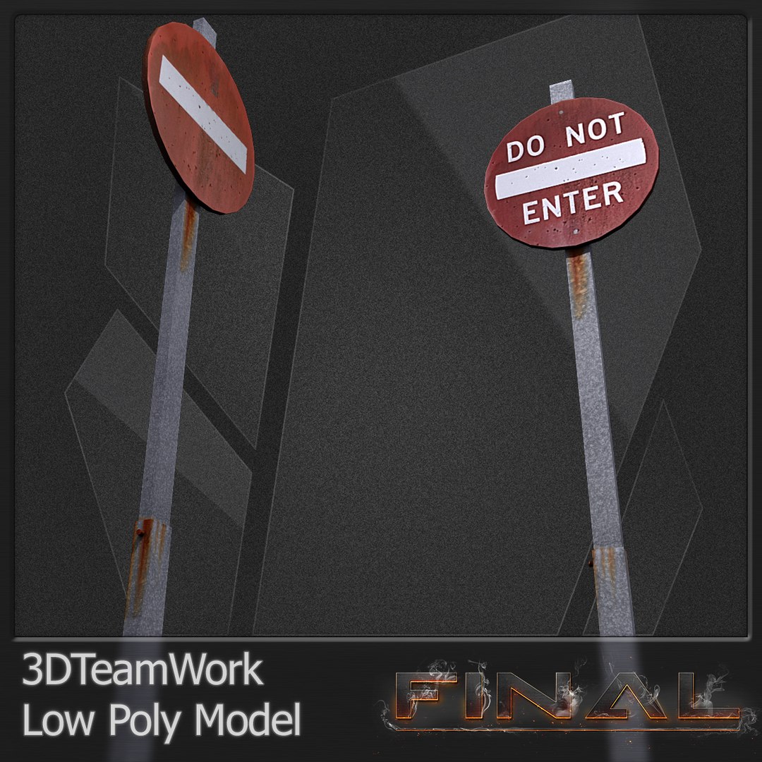 3d Model Final Road Signs Set