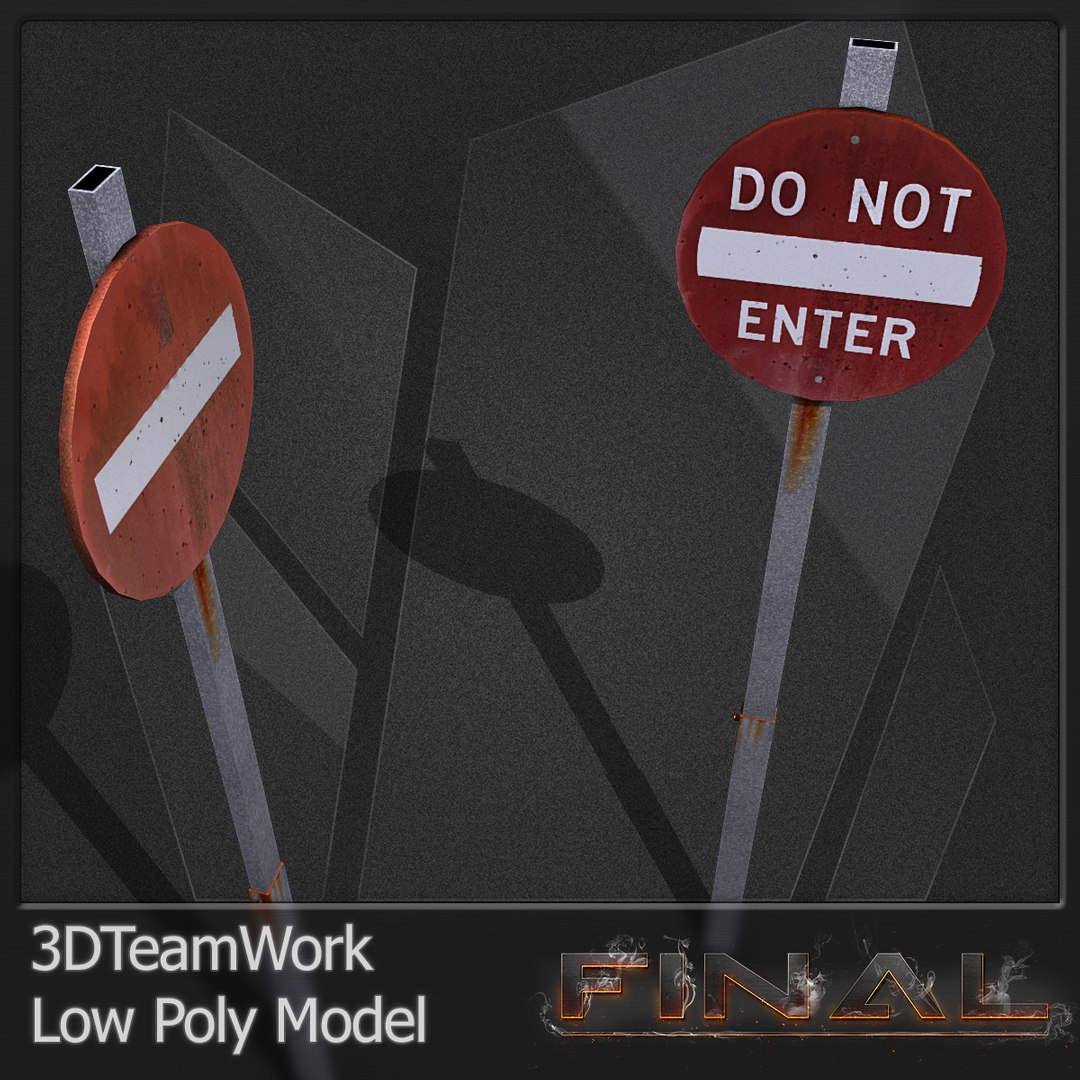 3d Model Final Road Signs Set