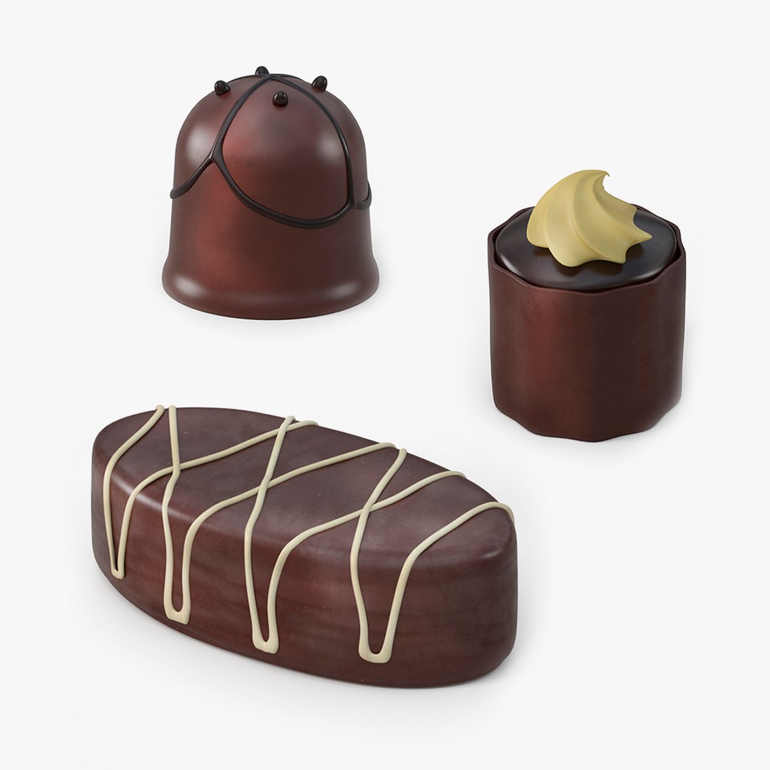 Chocolate Candies Collection Model - TurboSquid 2299343