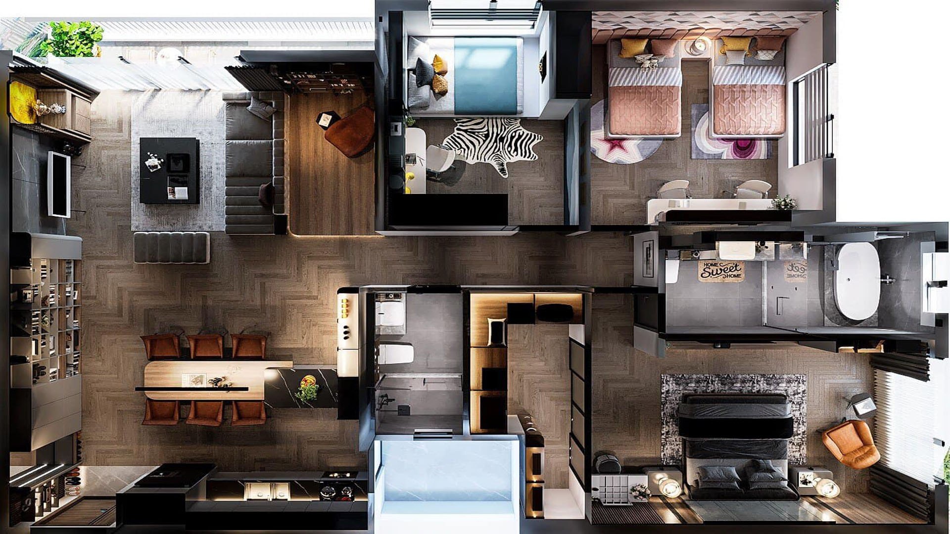 3D Apartment 07 - Super CAT - MAX Collada Simlab FBX OBJ - TurboSquid 2108761