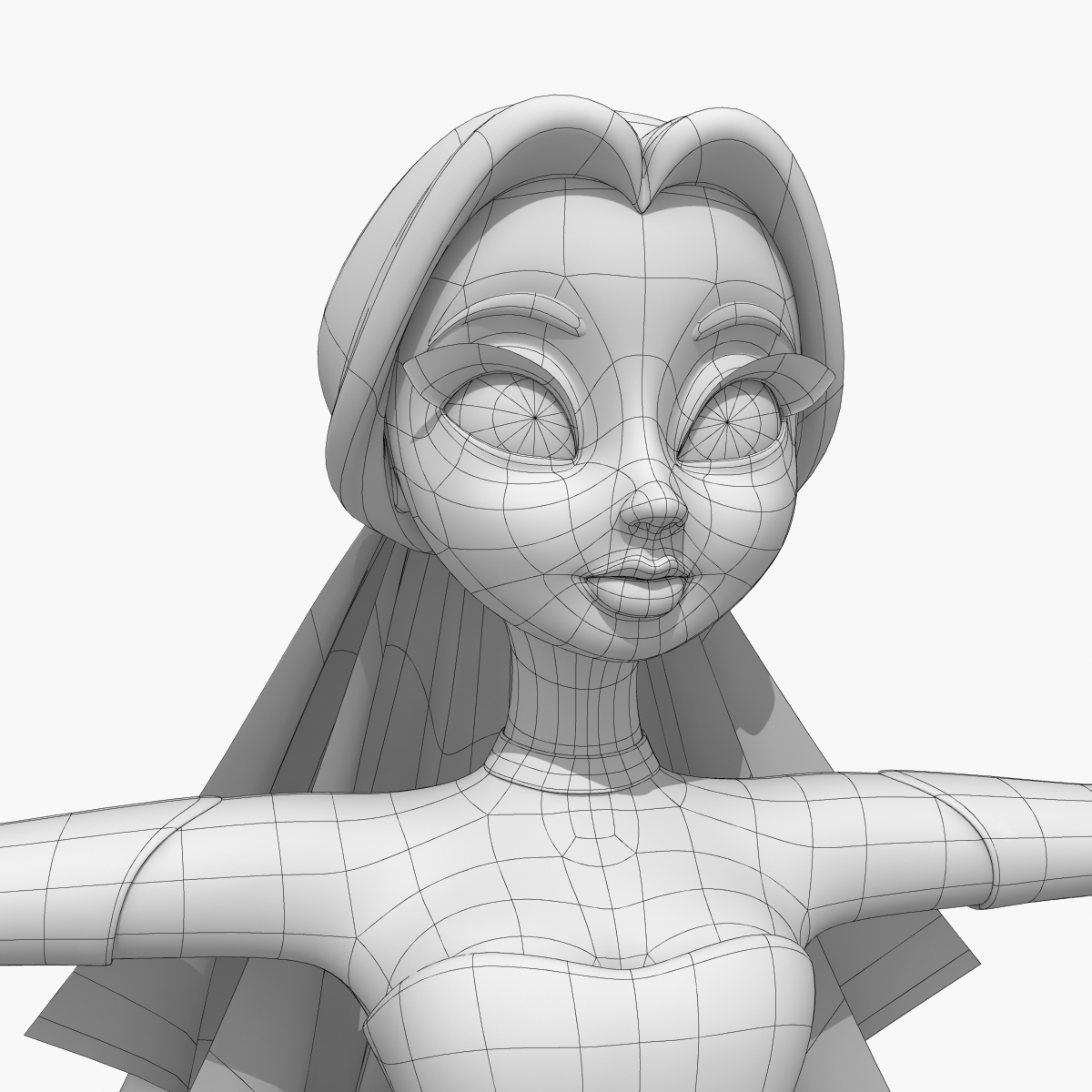 cartoon bride 3d model