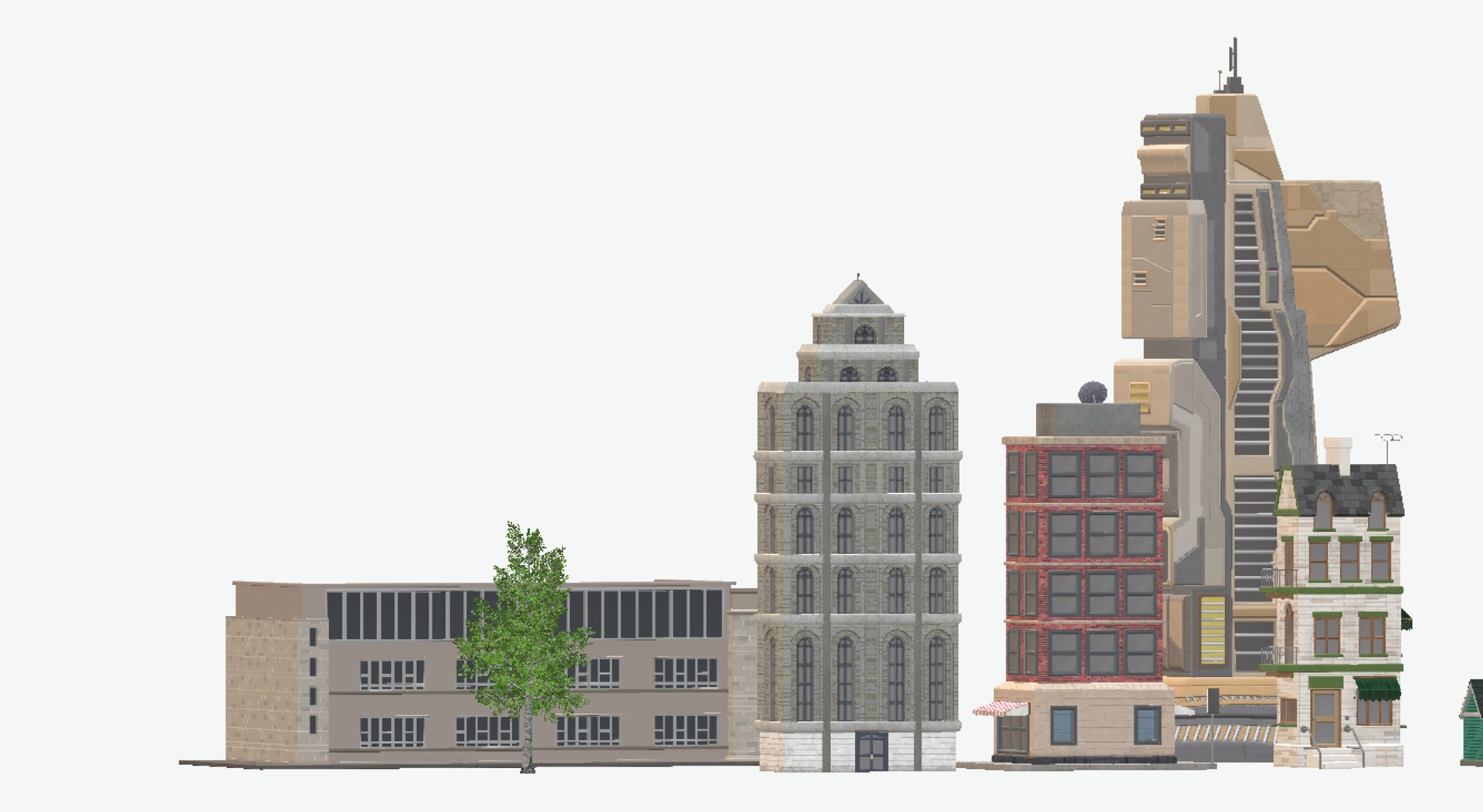 Build City 3D Model - TurboSquid 1235722